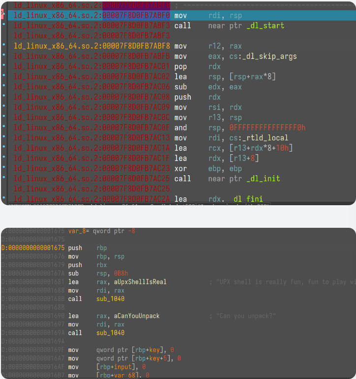 UPX ELF Linux 手动动态脱壳（含一魔改壳实例）